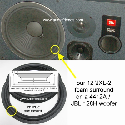 JBL 128H, 128H-1, 122A, 126A, 1x foam surround for repair