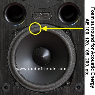 Acoustic Energy AE100, AE120, AE109, AE209: 1x 5"AS-28 edge
