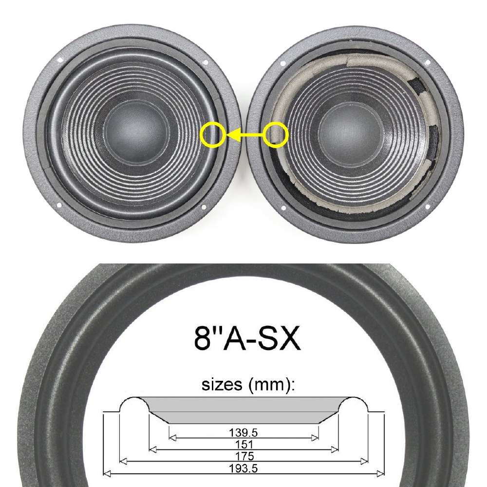 JBL LX66, LX44, LX44G, LX60, 408G - 1x Foam surround
