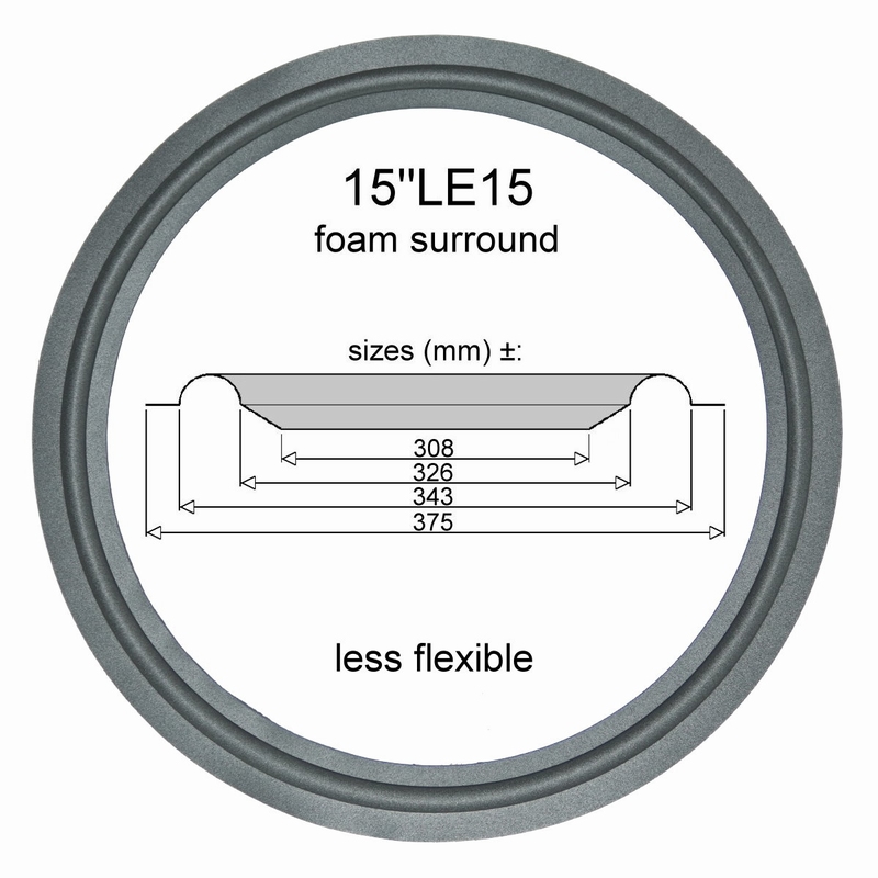 JBL LE15, LE15A, LE15B - 1x surround for repair woofer