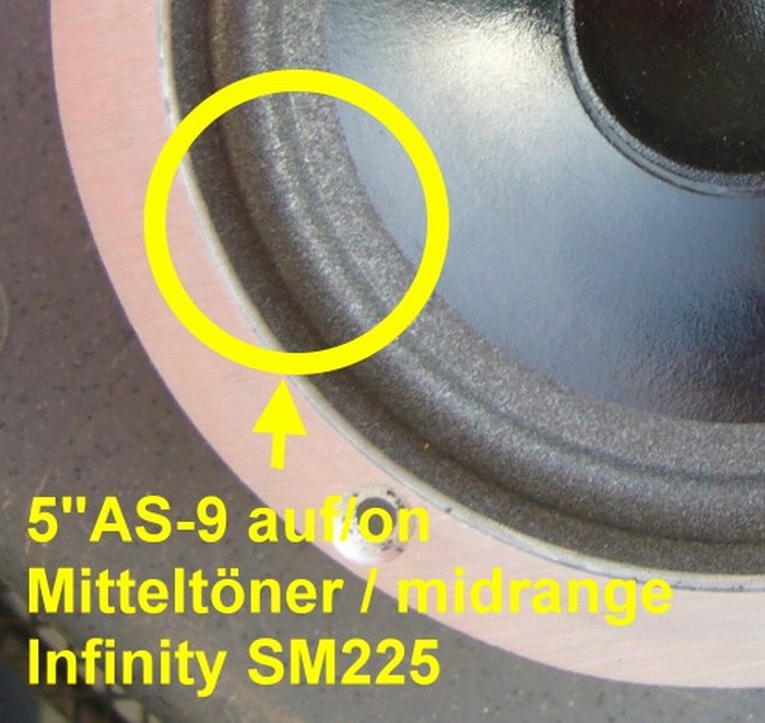 Infinity SM225, SM255 - 1x Foam surround for midrange