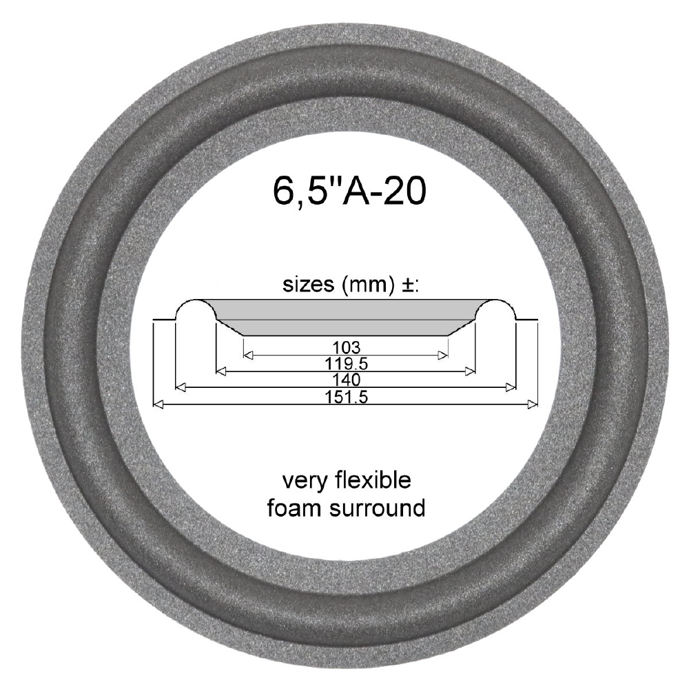 JBL LX2002 - 1x Foam surrounds for repair A2206A speaker