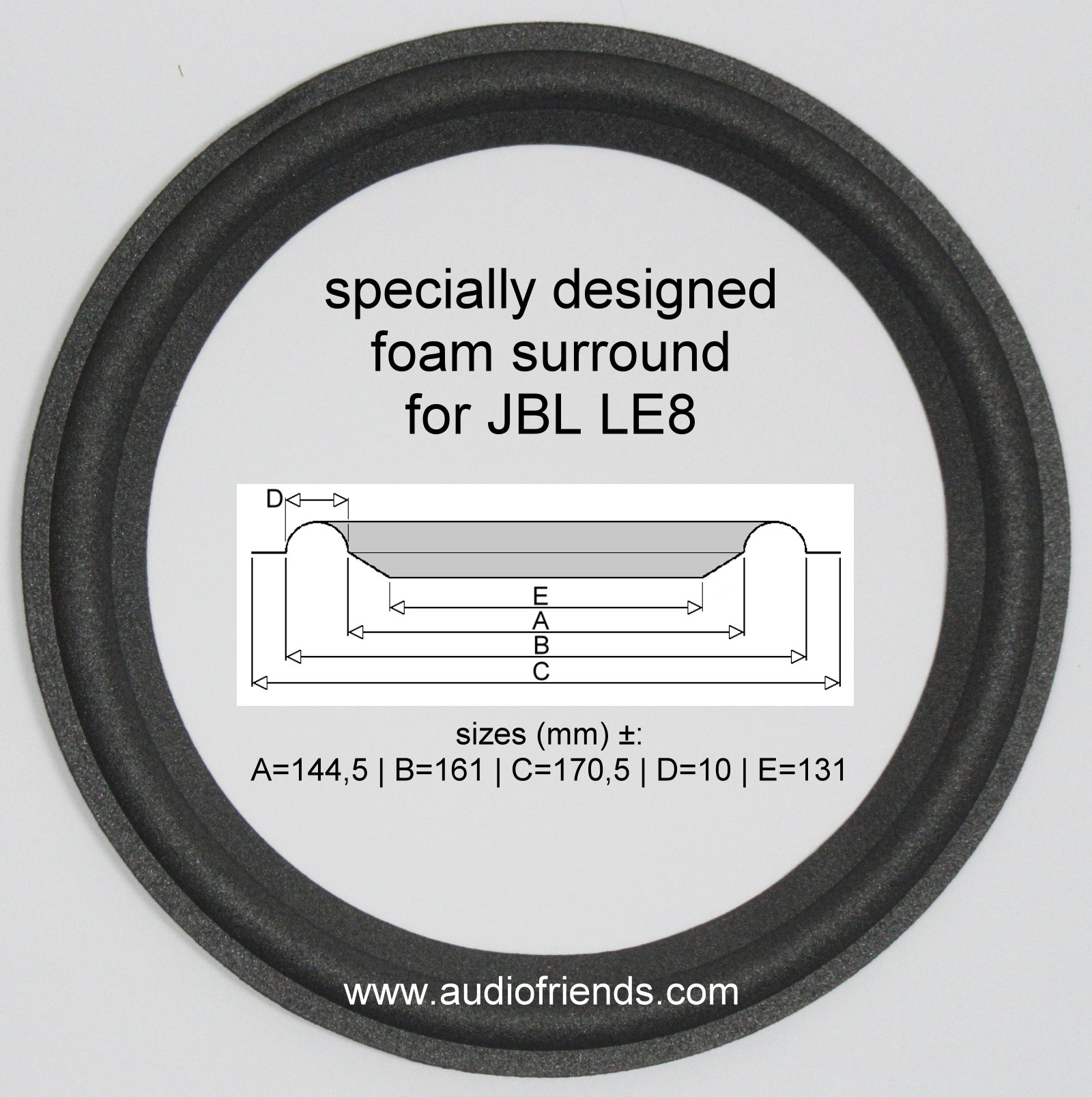 JBL LE8, LE8T woofer - 1 x Foam suround for repair