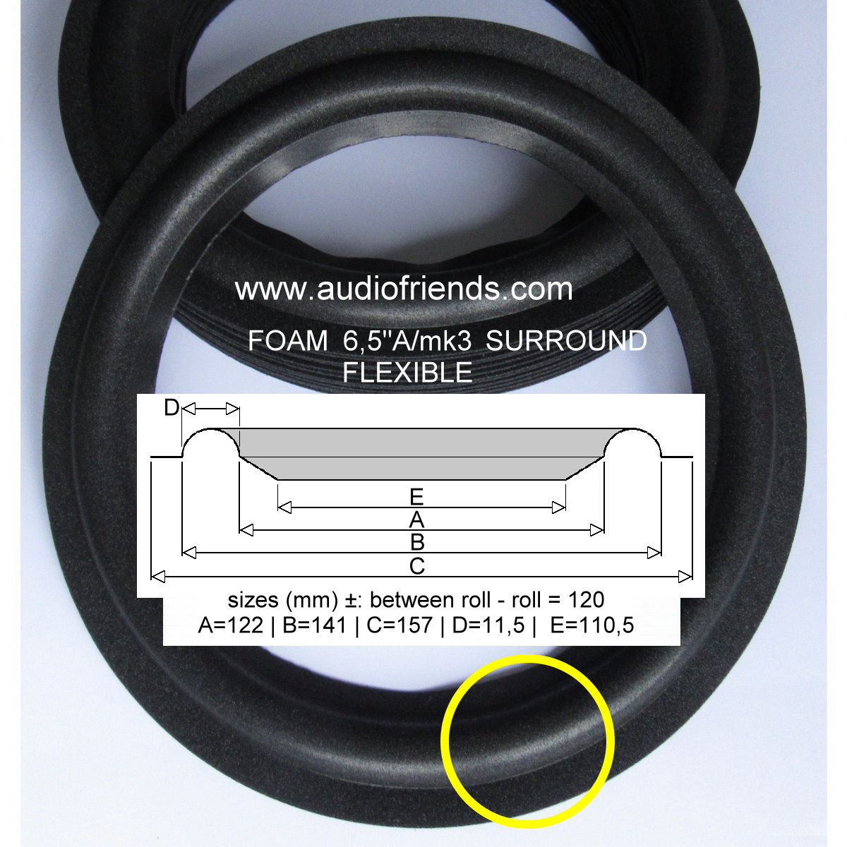 Bang & Olufsen Beovox 2702, 2700, 22 - 1x foam suround