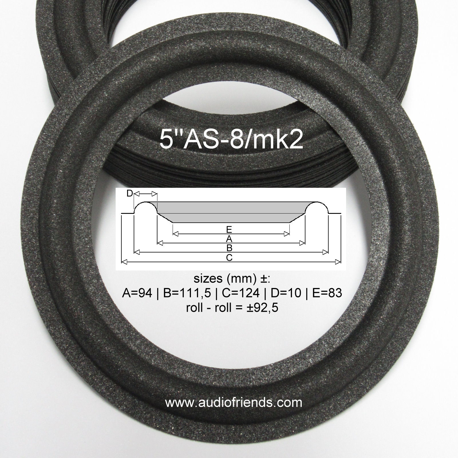 1 x Foam surround for repair midrange Philips FB825